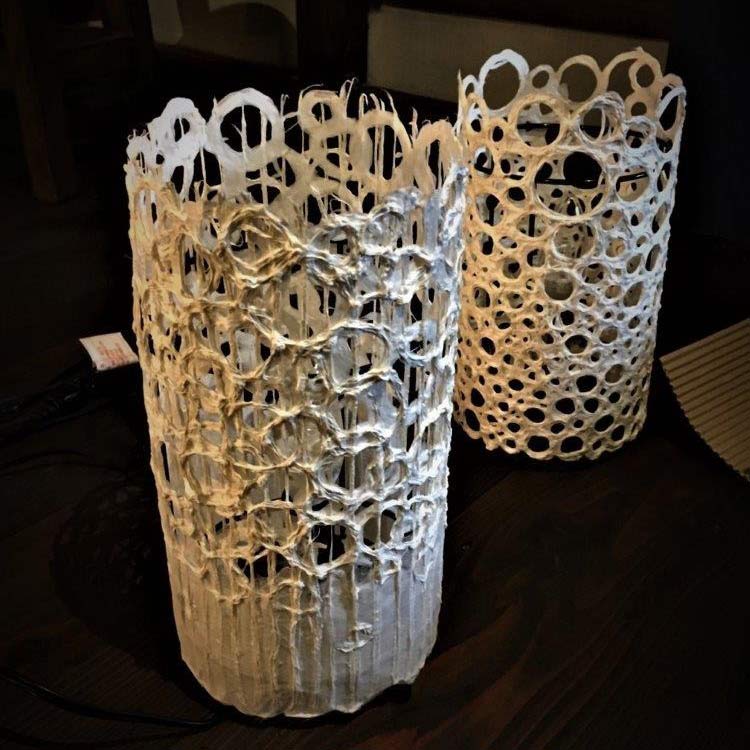 Japanese Paper (Washi) Art Lamp - Japanese Artisan Products